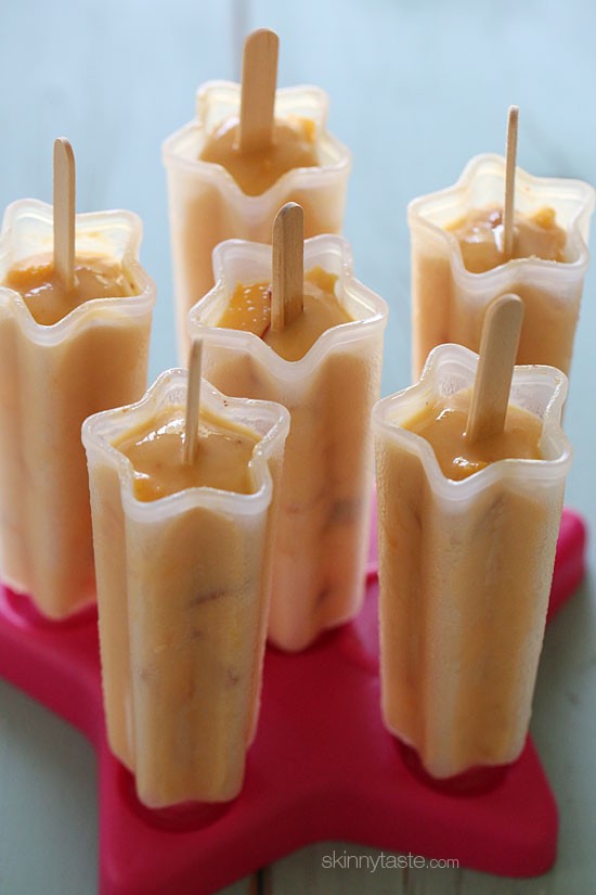 Peaches and Cream Popsicles