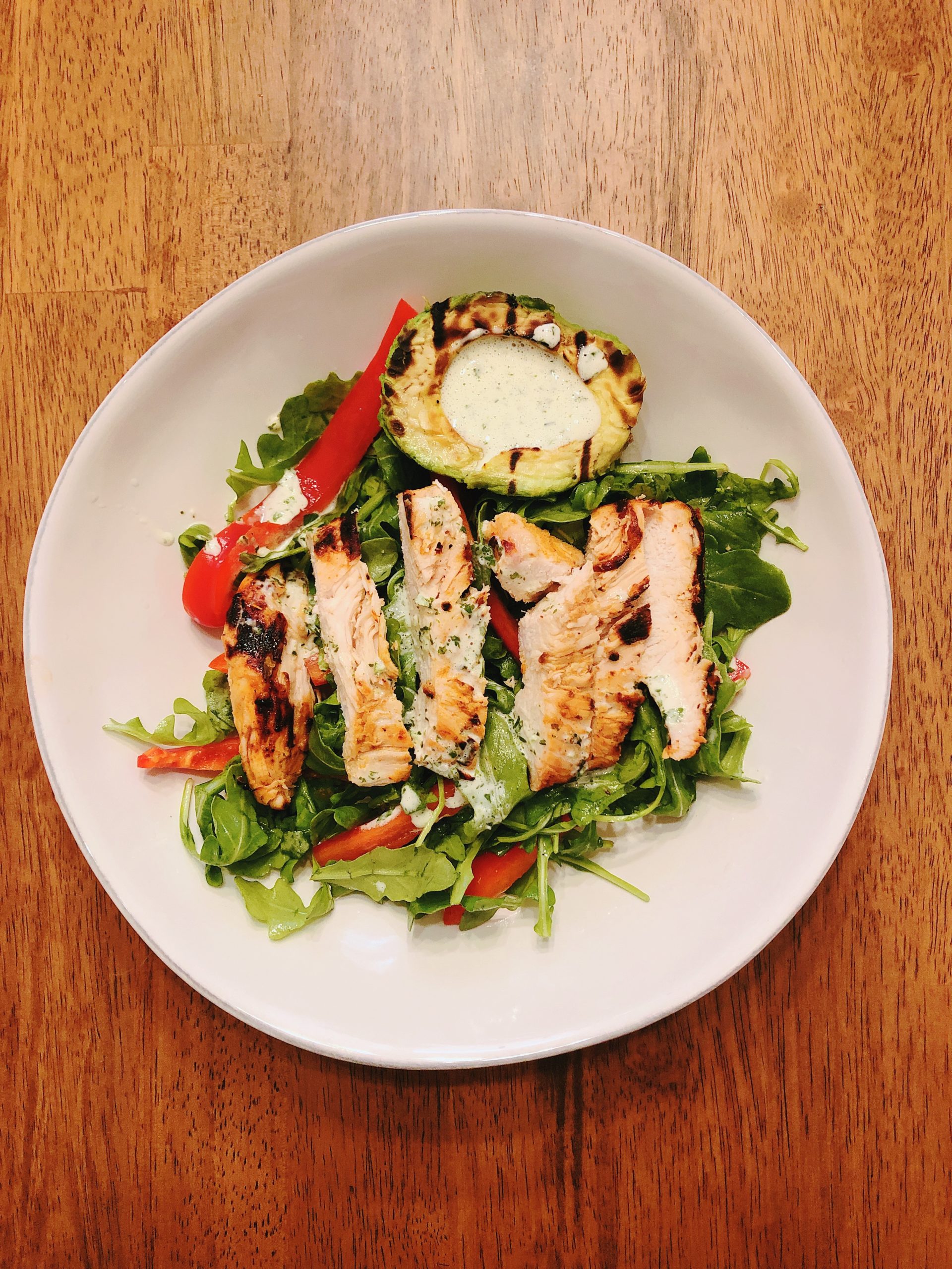 Peruvian-Style Grilled Chicken Salad with Aji Verde - Avance Care