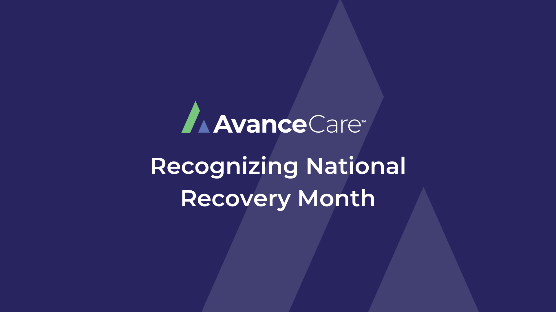 Recognizing National Recovery Month